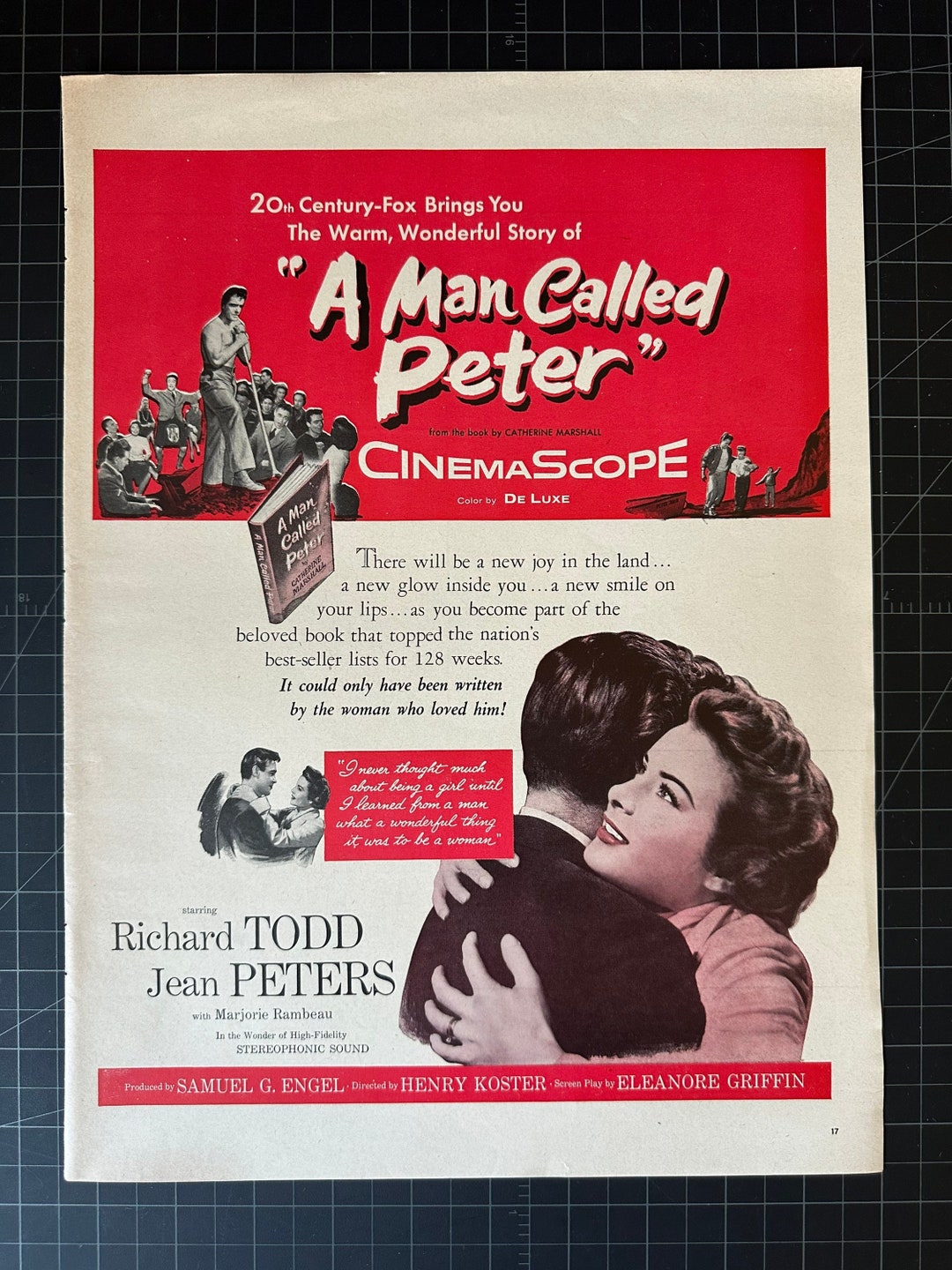 Vintage 1940s “a Man Called Peter” Film Print Ad - Jean Peters ...