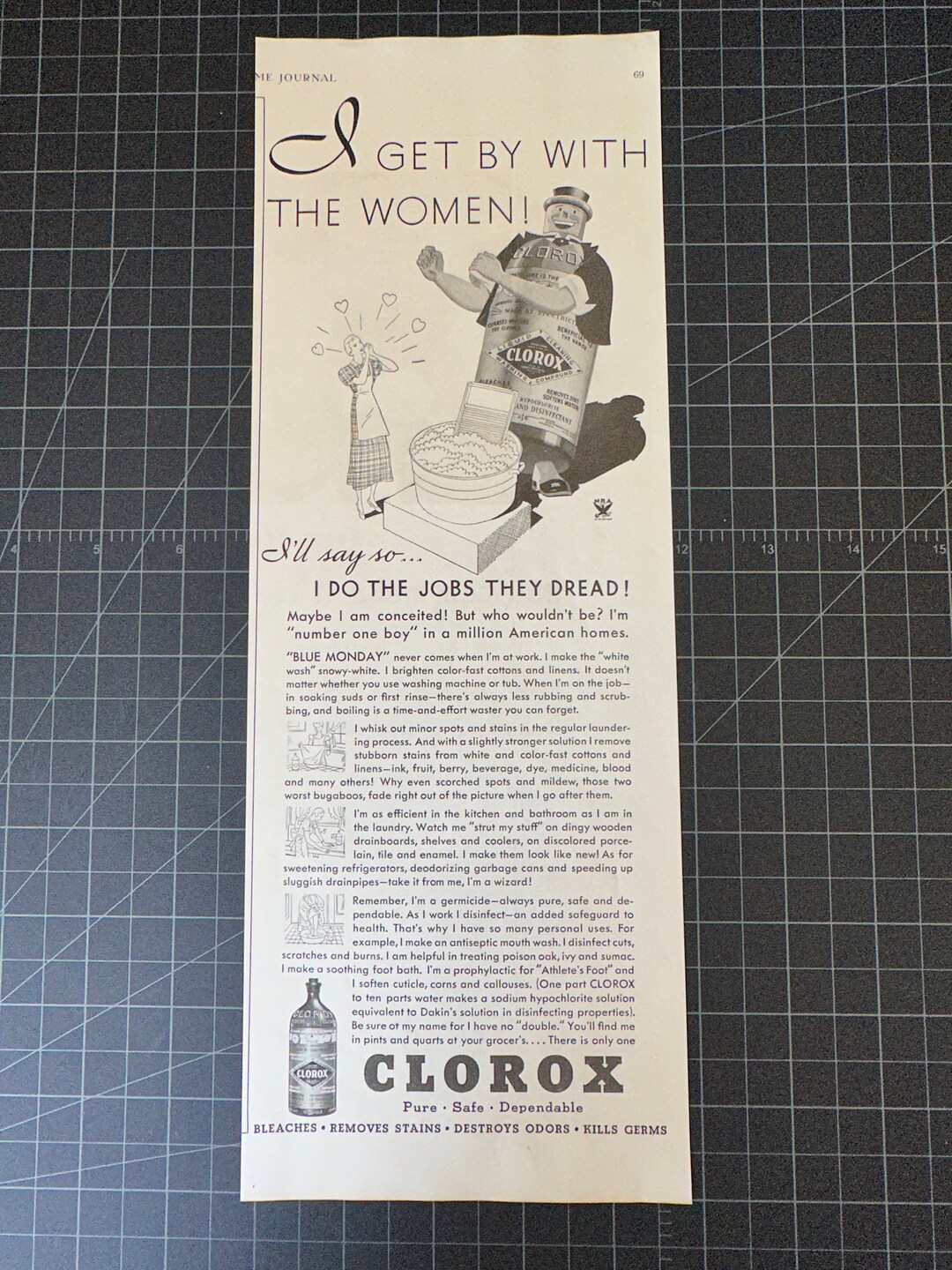 Vintage 1934 Clorox Print Ad - Etsy