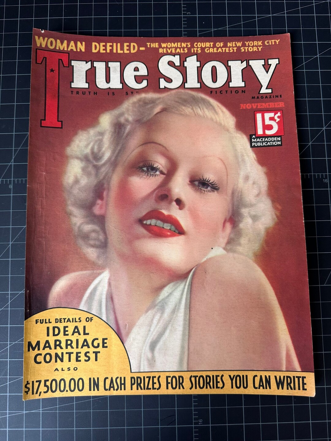 Rare Vintage 1930s True Story Magazine Cover - Jean Harlow - Cover ...