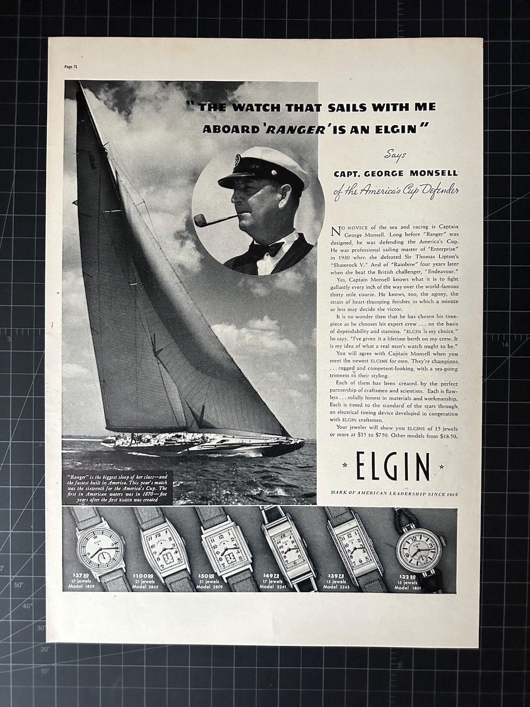 Vintage 1930s Elgin Watches Print Ad - Etsy