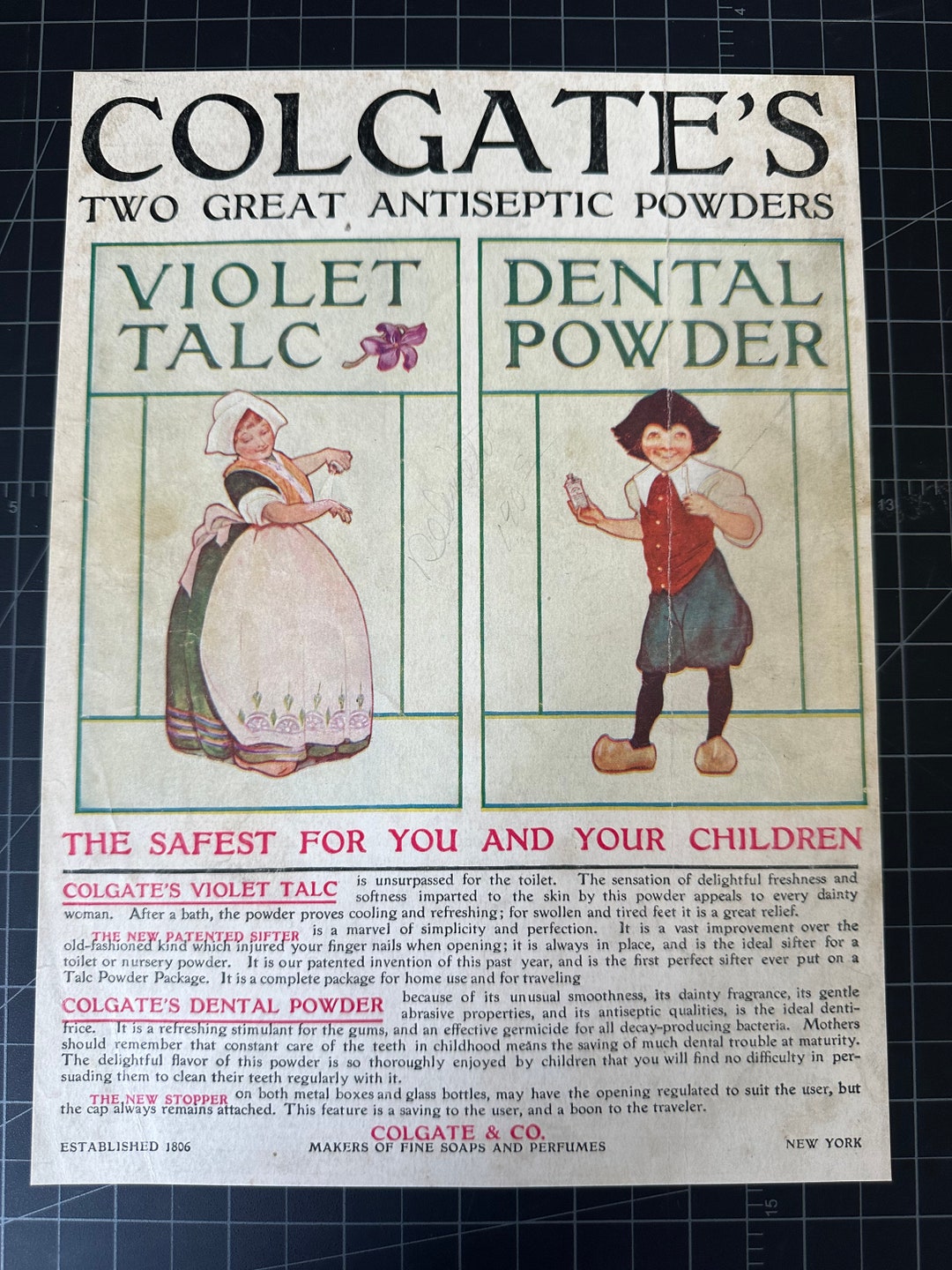 Antique 1908 Colgates Products Print Advintage Retro Gift Decor - Etsy