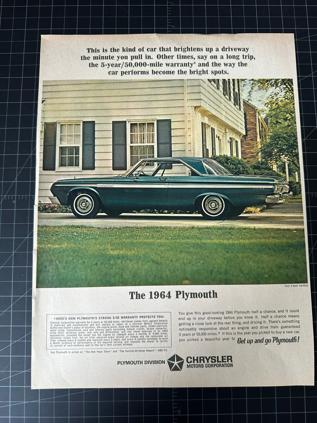 Vintage 1964 Plymouth Print Advertisement - Etsy