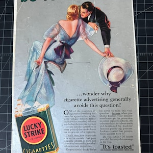 Vintage 1932 Lucky Strike Cigarettes Print Advertisement - Etsy