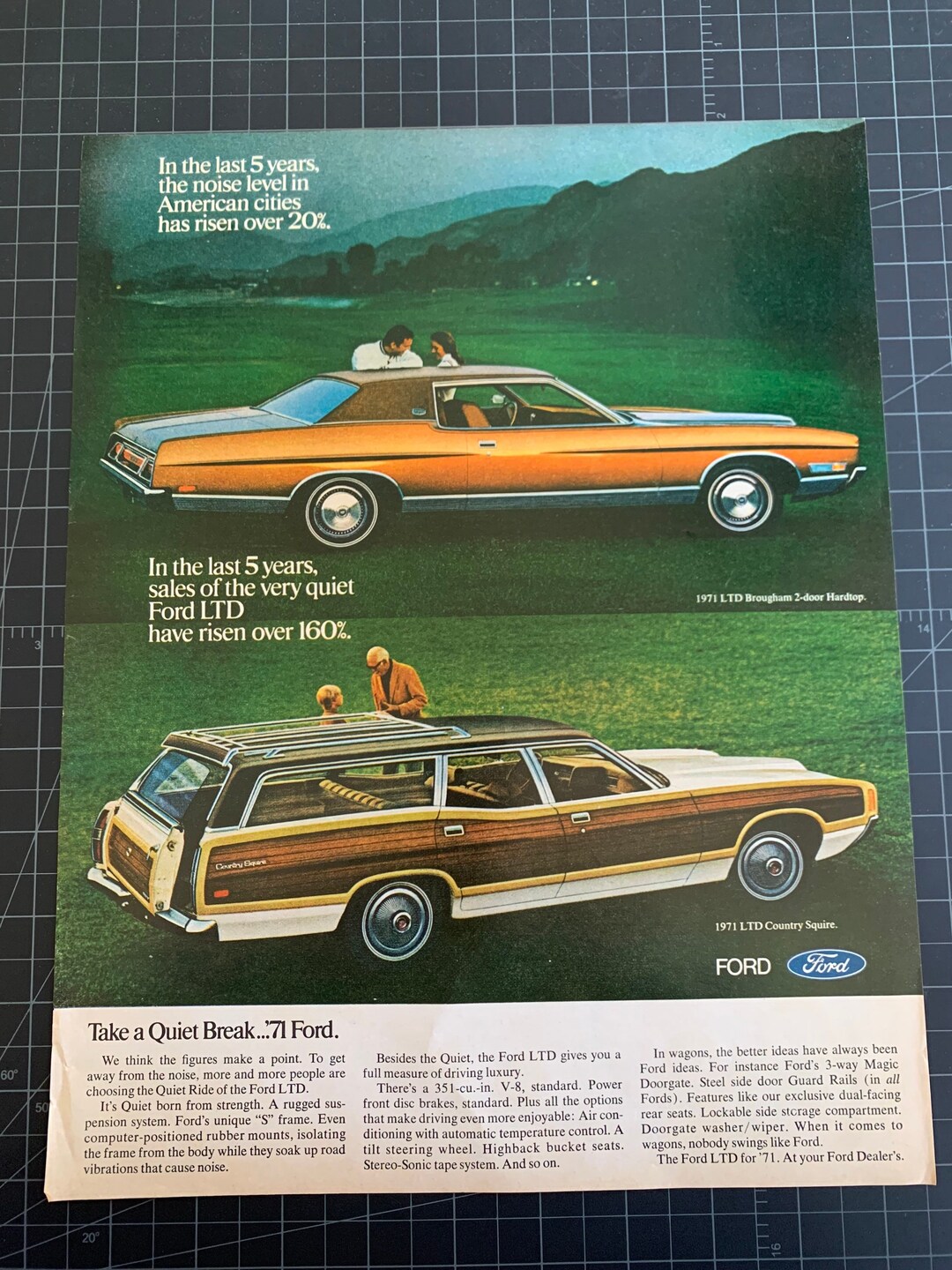1971 Ford LTD Magazine Ad • Vintage Car Advertisement • Original Auto ...