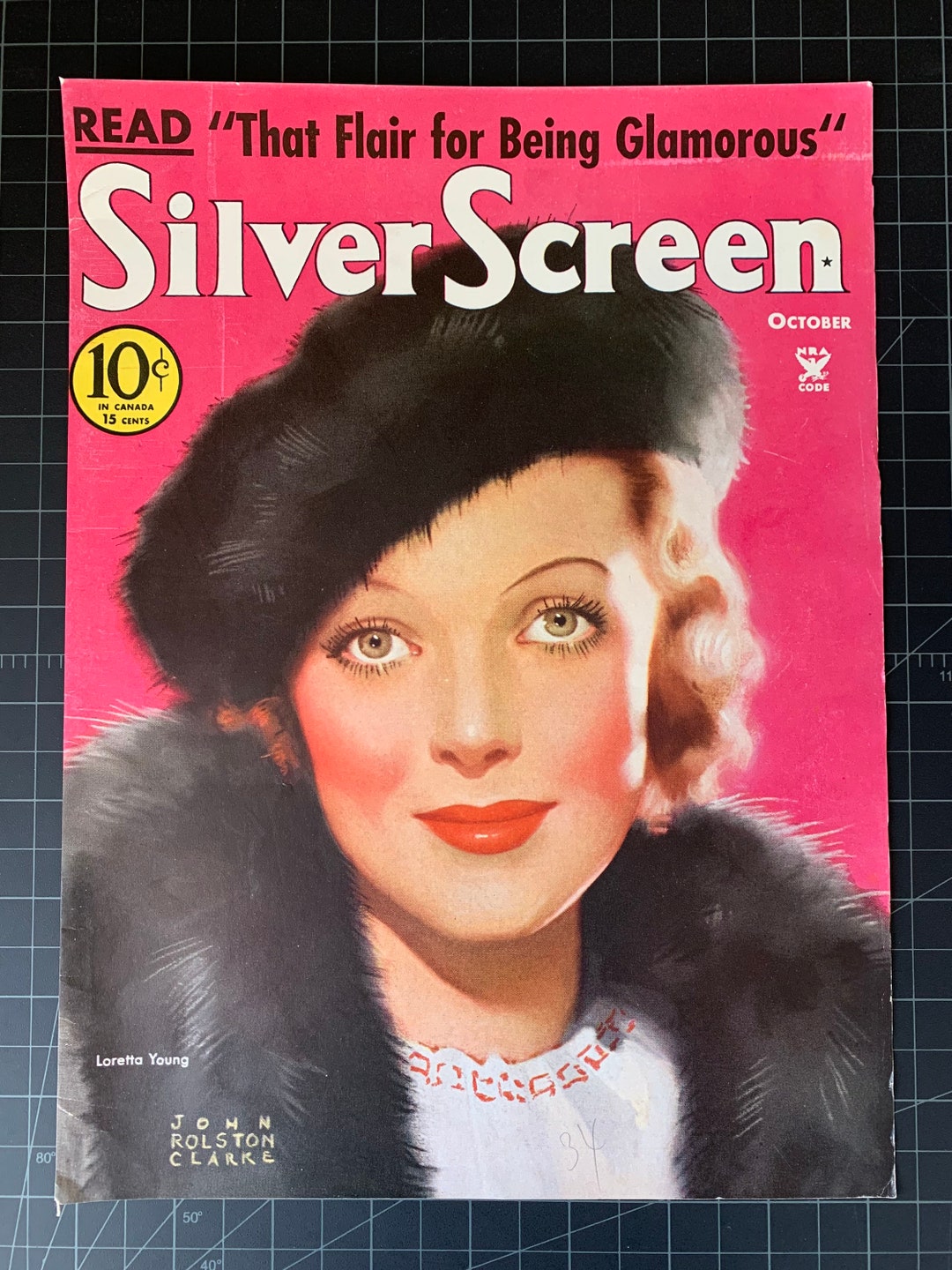 Vintage 1934 Silver Screen Magazine Cover Loretta Young - Etsy