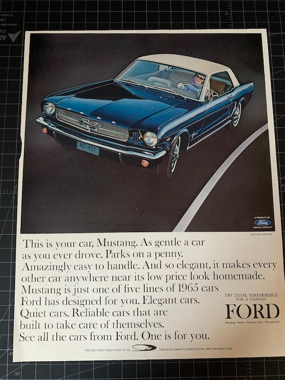 1960s Mustang Ad