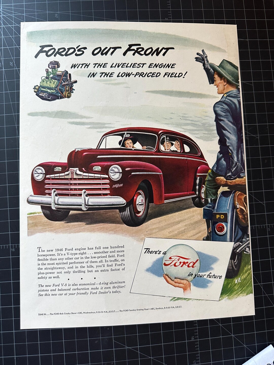 Vintage 1946 Ford Super Deluxe Automobile Print Ad - Etsy
