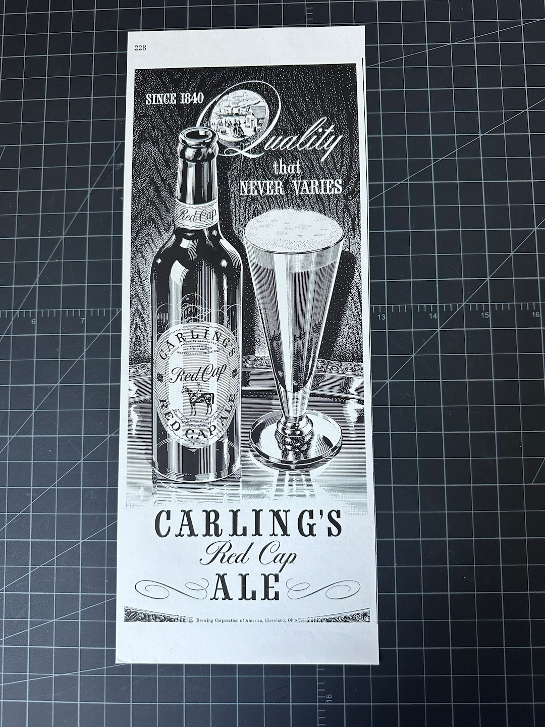 Vintage 1940s Carling Red Cap Ale Print Advertisement - Etsy