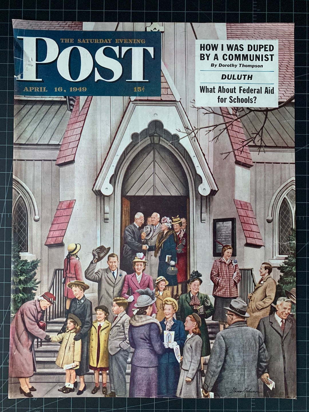 Vintage 1949 Saturday Evening Post Magazine Cover - Etsy
