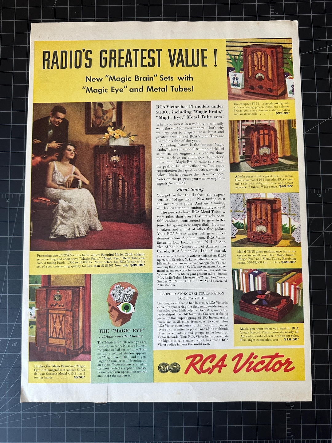 Vintage 1936 RCA Victor Radio Print Ad - Etsy