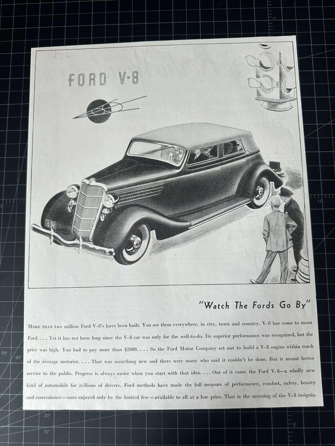 Vintage 1935 Ford V-8 Print Advertisement Retro Gift Decor - Etsy