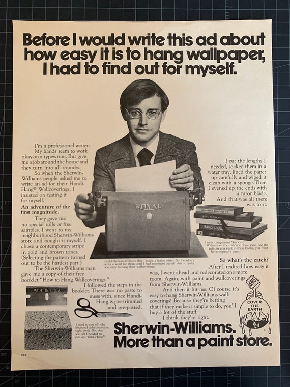 Vintage 1970s Sherwin-williams Paint Print Ad | Etsy