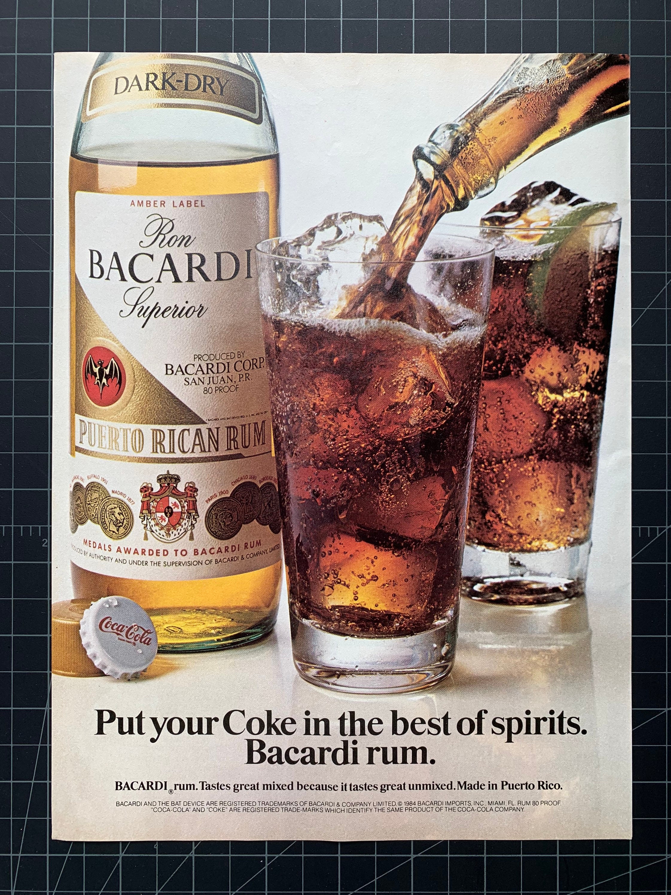 Vintage 1984 Bacardi Rum Print Ad - Etsy UK