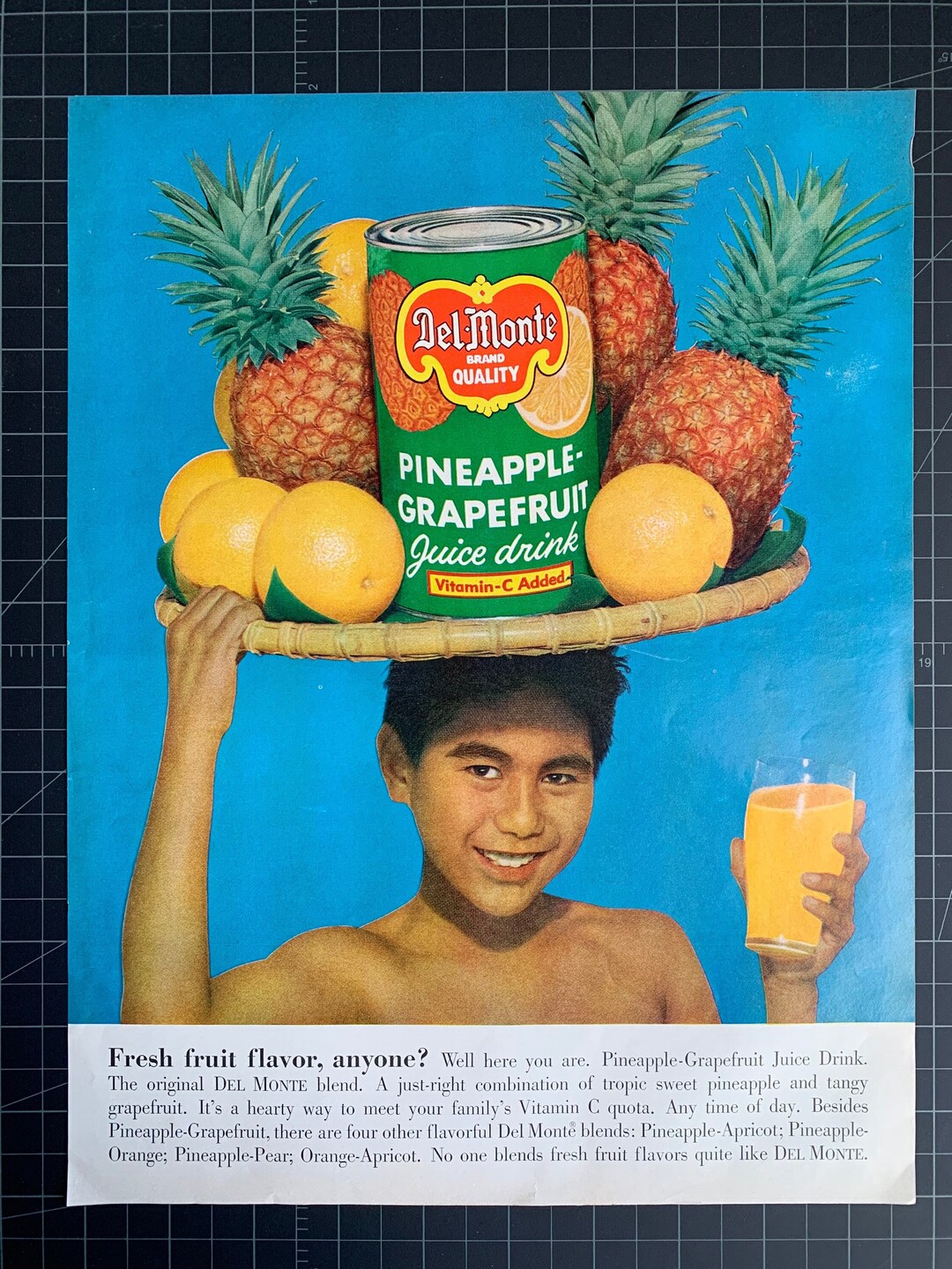 Vintage 1961 Del-monte Fruit Juice Print Ad - Etsy
