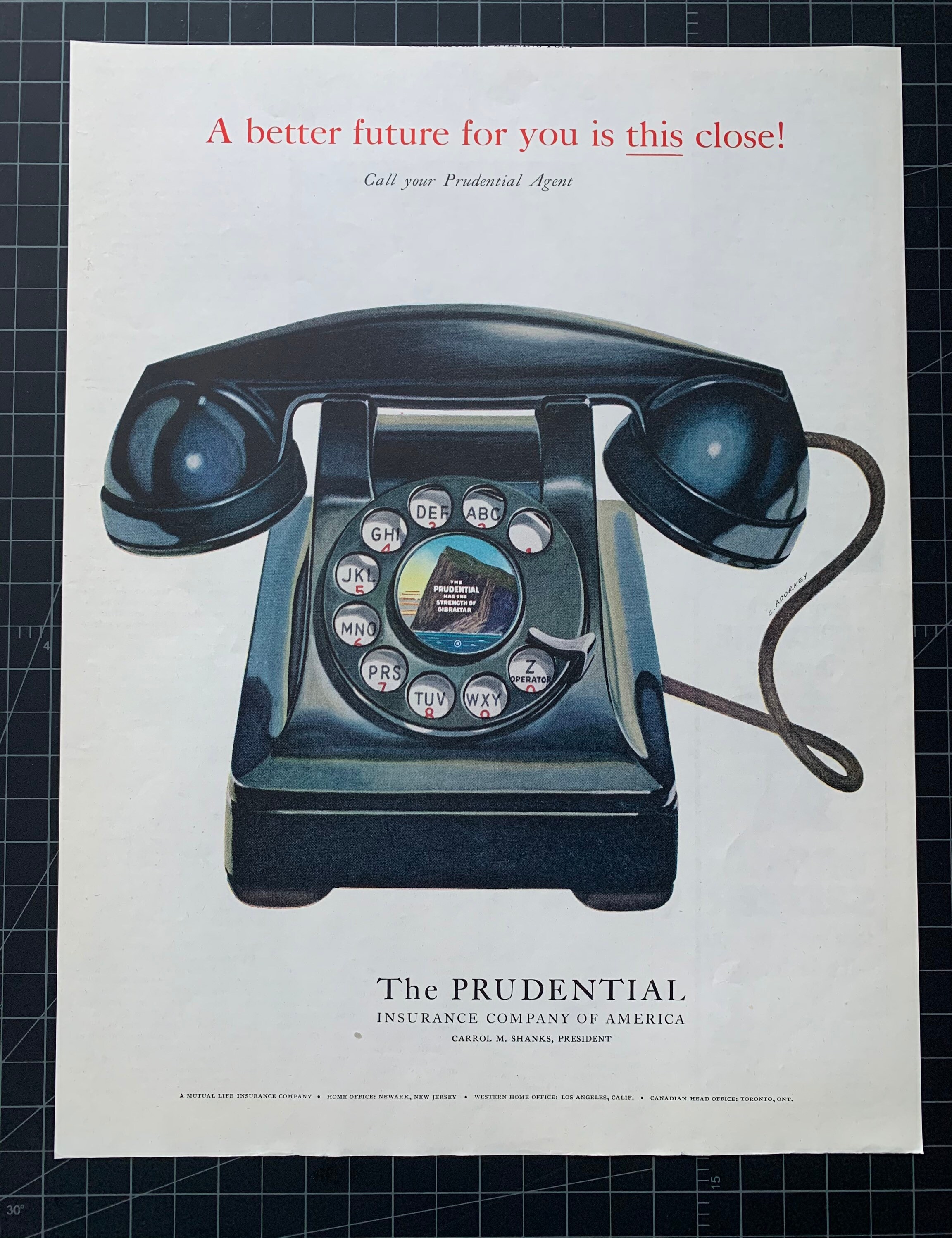 Vintage 1952 The Prudential Insurance Company Print Ad | Etsy