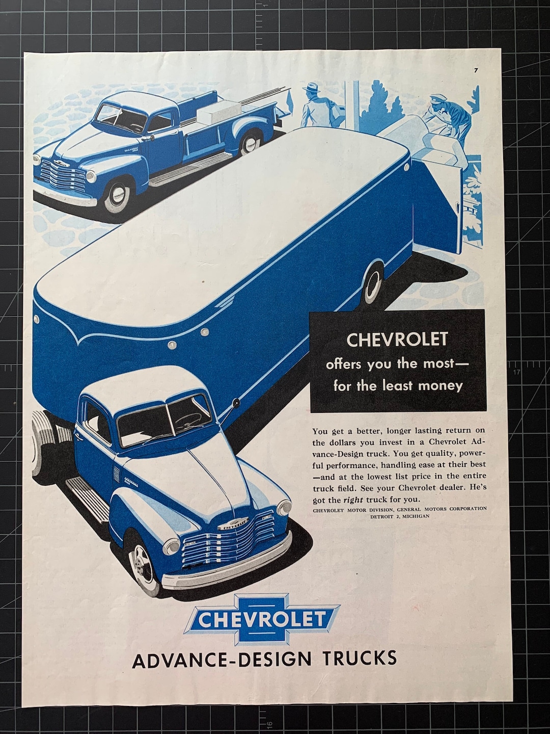 Vintage 1949 Chevrolet Trucks Print Advertisement - Etsy