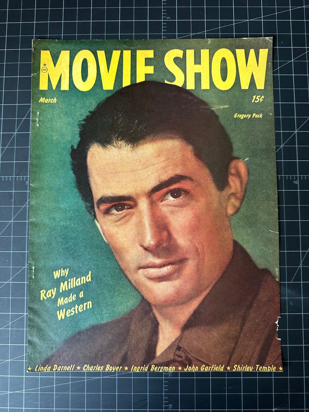 Vintage 1940s Movie Show Magazine Cover – Gregory Peck – Cover Only - Etsy