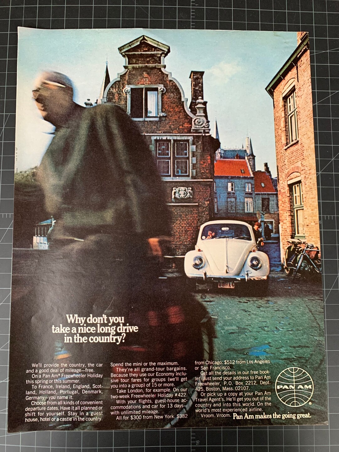 Vintage 1960s Pan-am Airlines Volkswagen Original Print Ad - Etsy