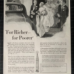 Vintage 1936 Metropolitan Life Insurance Print Advertisement Retro Gift ...