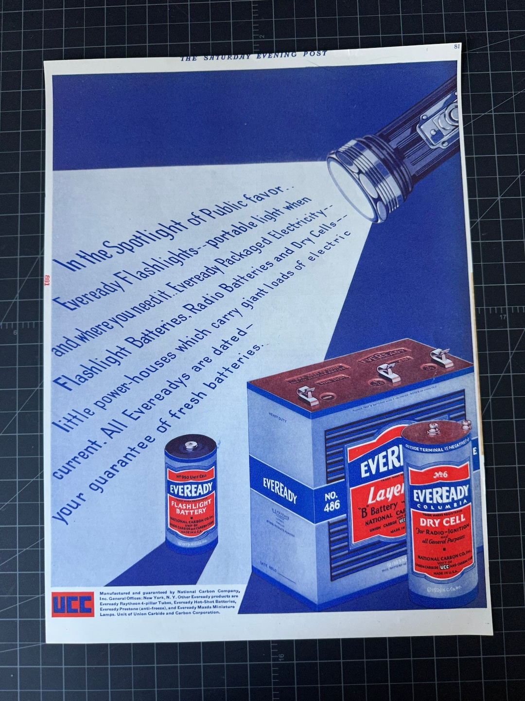 Vintage 1931 Eveready Batteries Print Ad - Etsy