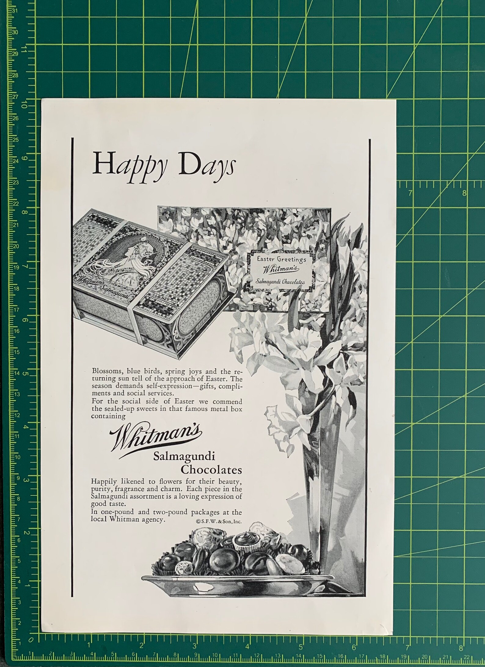 Vintage 1929 Whitmans Chocolate Easter Print Ad | Etsy
