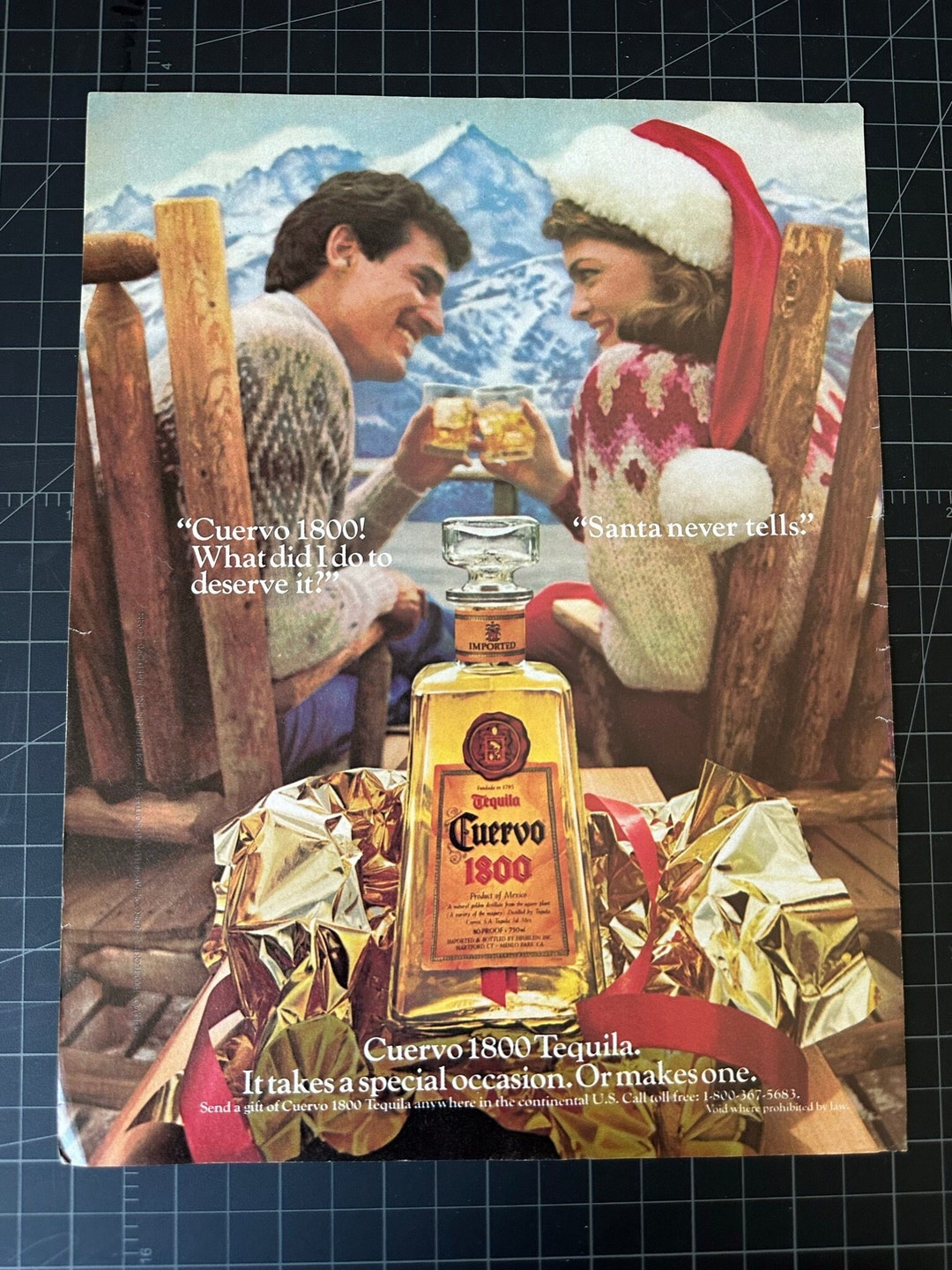 Vintage 1980s Cuervo 1800 Tequila Print Advertisement - Etsy