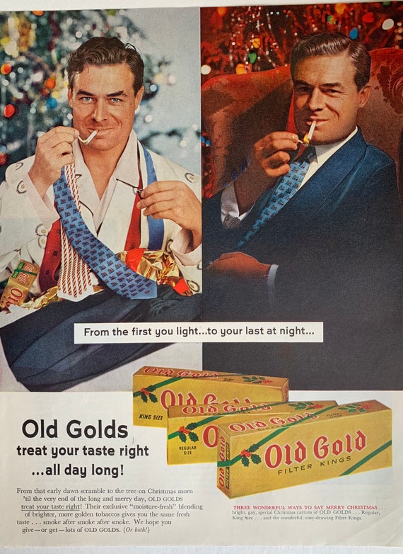 Vintage 1950s Old Gold Cigarettes Ad | Etsy