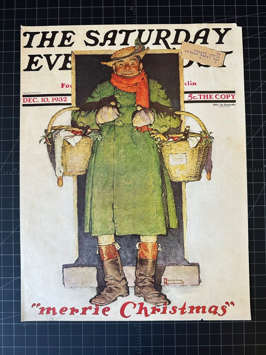 Rare Vintage Saturday Evening Post Magazine Cover Dec. 10 - Etsy