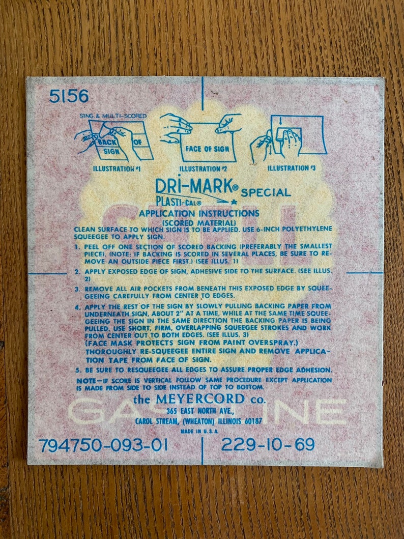 Vintage 1960s Shell Gasoline Inner-window Sticker - Etsy