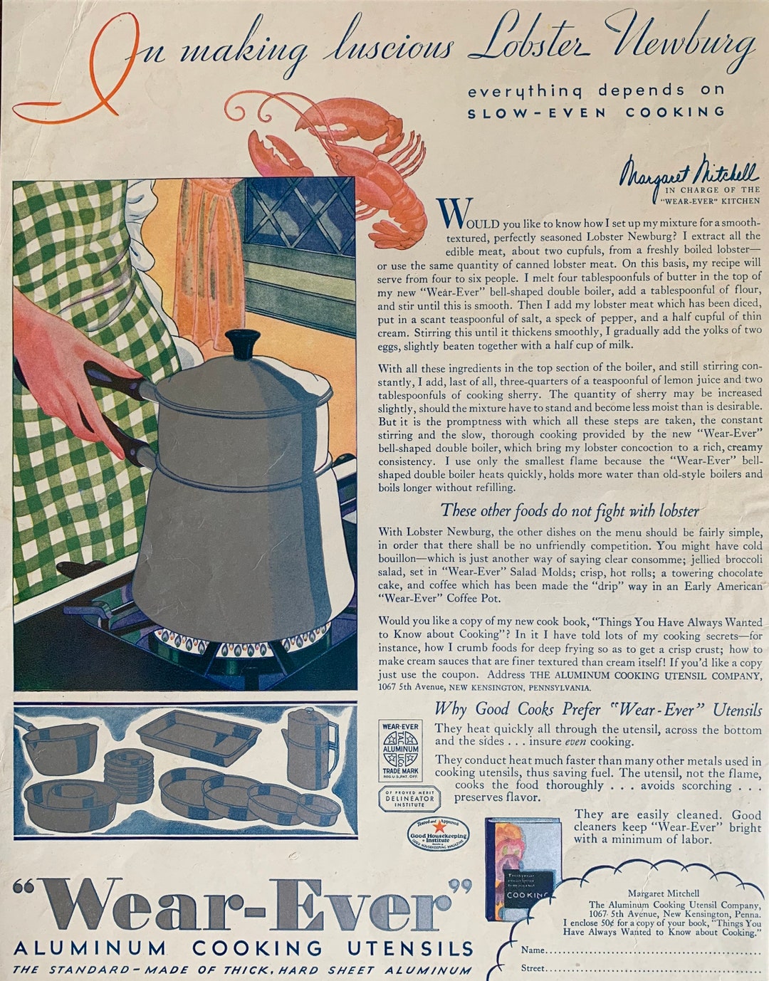 Vintage 1932 wear-ever Aluminum Cookware Ad - Etsy