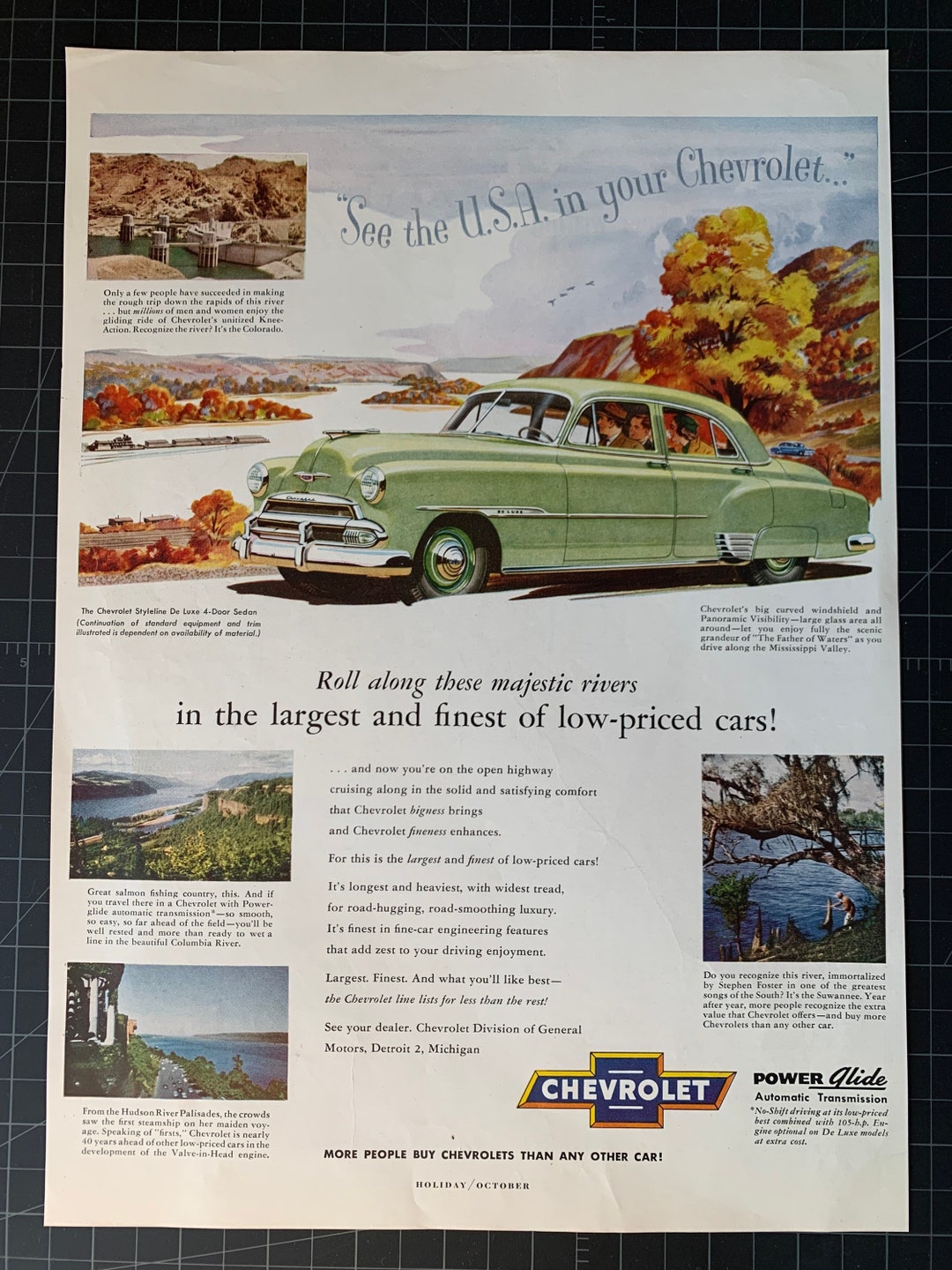 Vintage 1950s Chevrolet Original Print Ad - Etsy