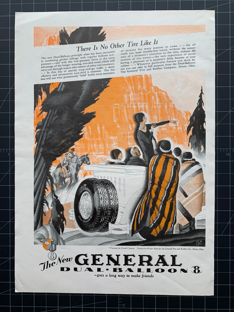 Vintage 1929 General Dual-balloon Tires Print Ad - Etsy