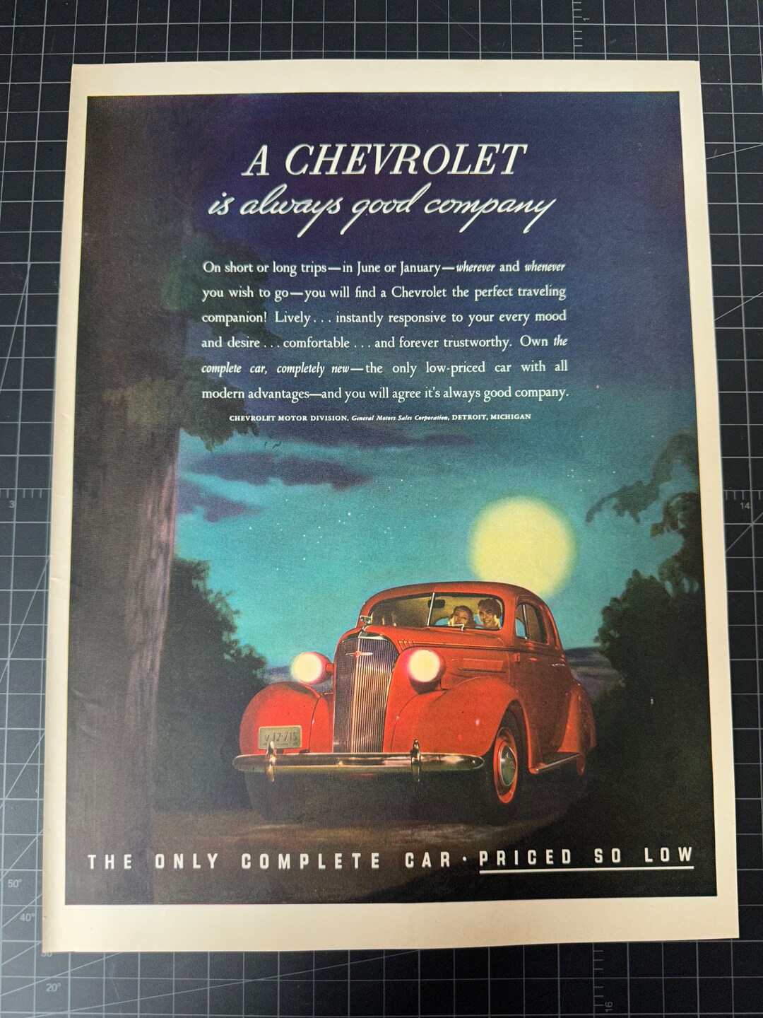 Vintage 1930s Chevrolet Print Ad - Etsy