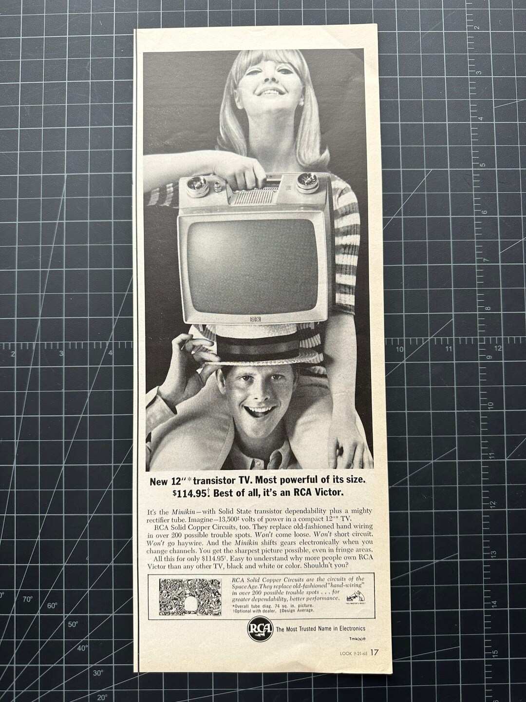 Vintage 1965 Rca Television Print Ad - Etsy