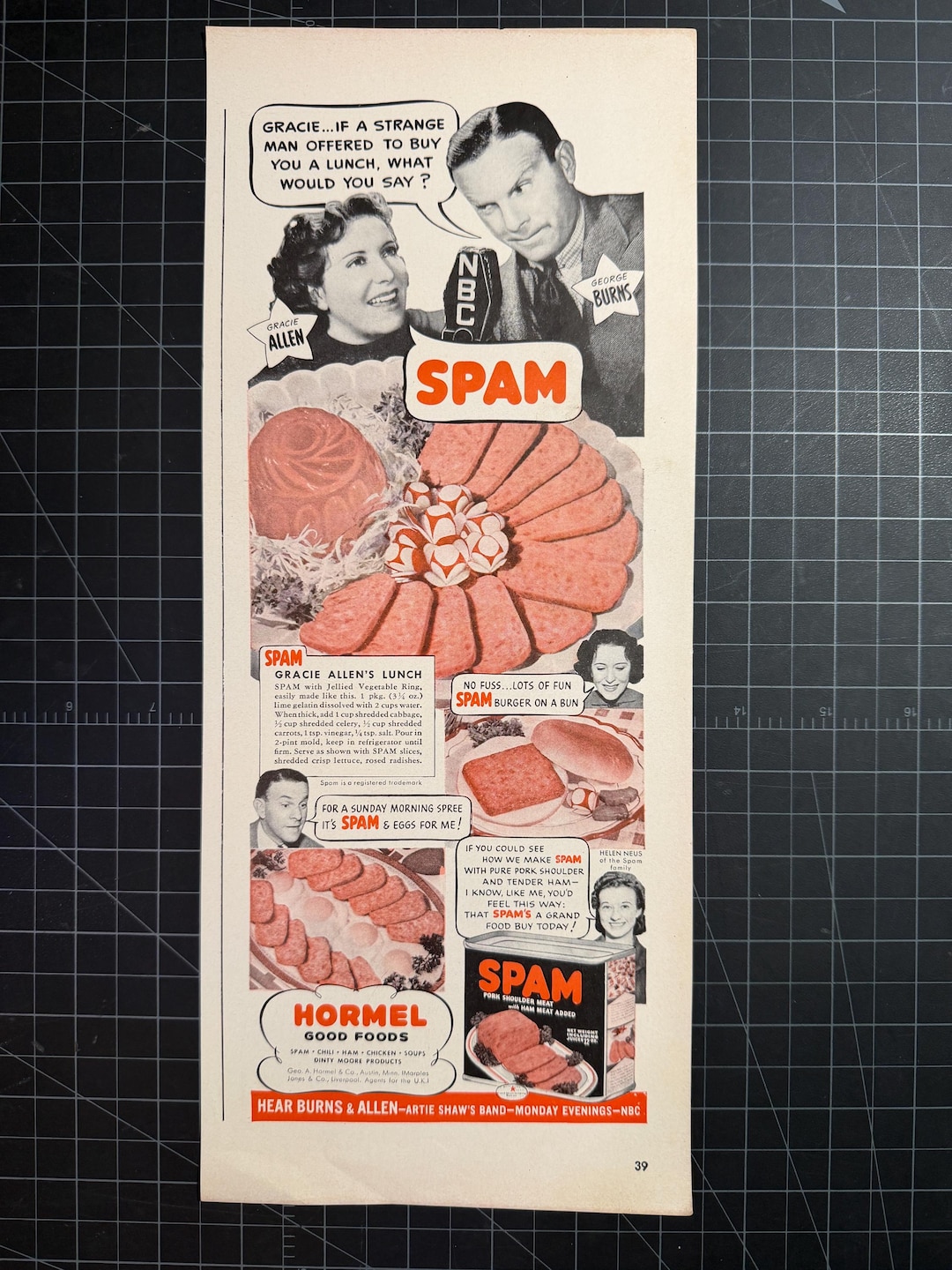 Vintage 1941 Spam Original Print Ad - Etsy
