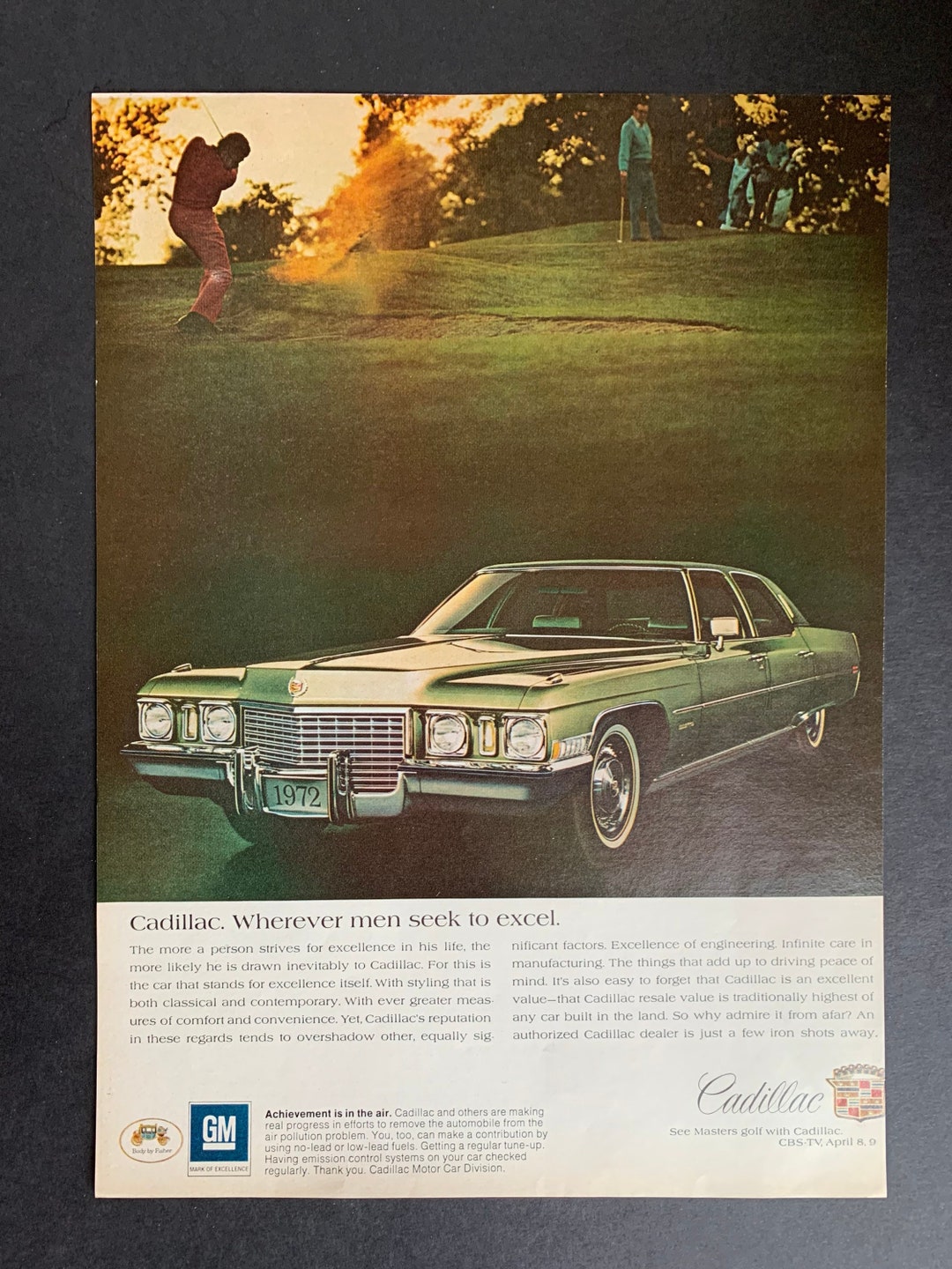 Vintage 1972 Cadillac Print Advertisement - Etsy
