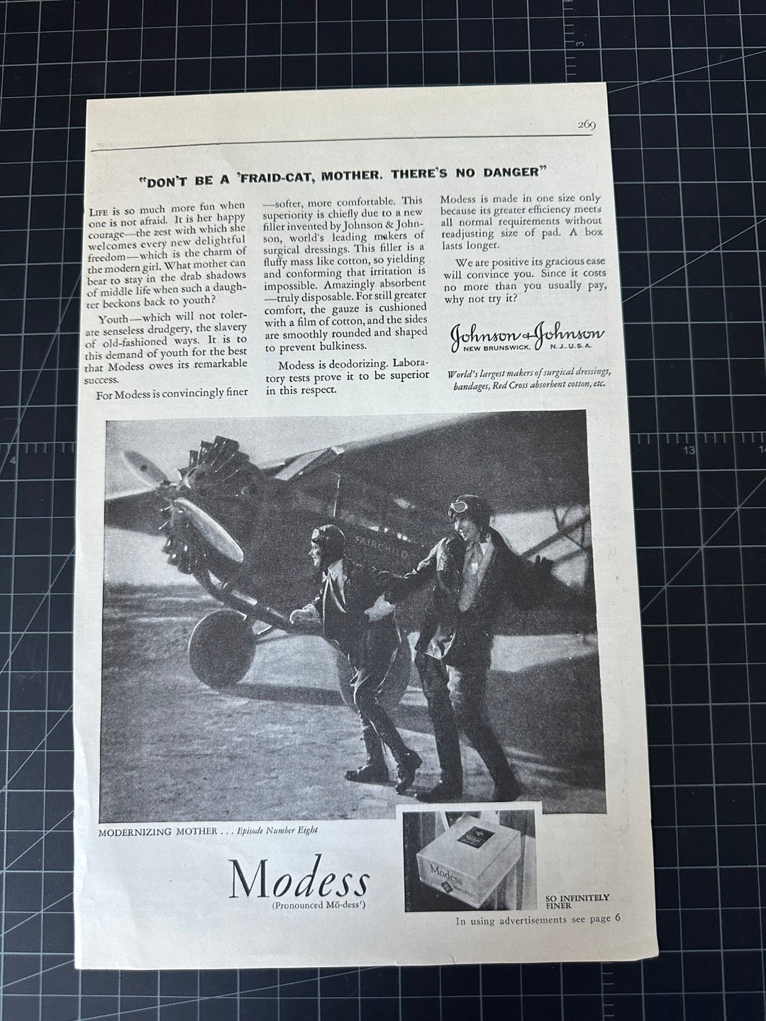 Vintage 1929 Modess Print Ad Women Aviation - Etsy