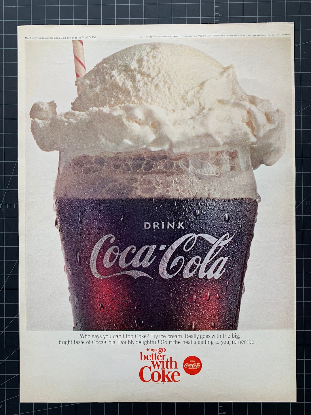 Vintage 1965 Coca-cola Print Advertisement - Etsy
