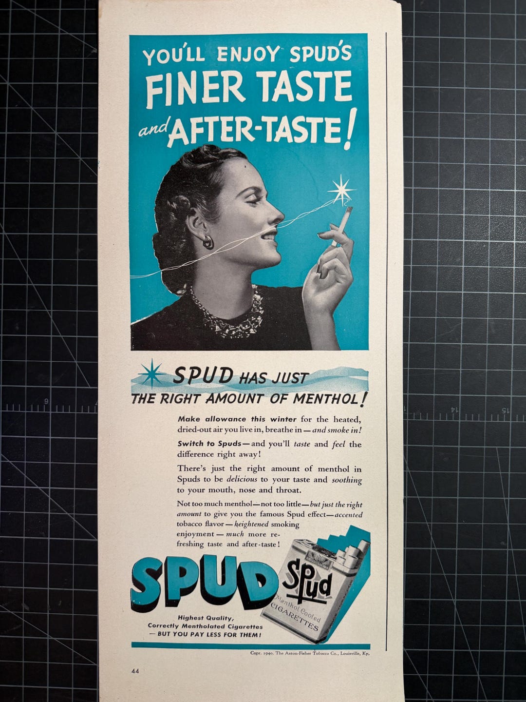 Vintage 1939 Spud Cigarettes Original Print Ad - Etsy