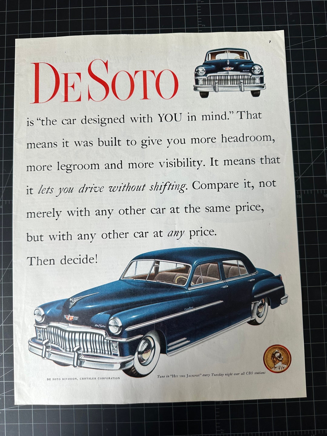 Vintage 1949 Desoto Auto Print Advertisement - Etsy
