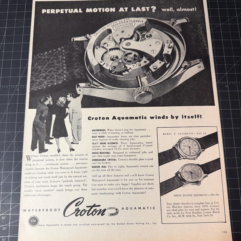 Croton Watches Vintage - Etsy