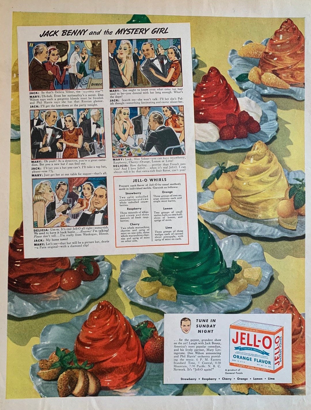 Vintage 1938 Jello Original Advertisement - Etsy