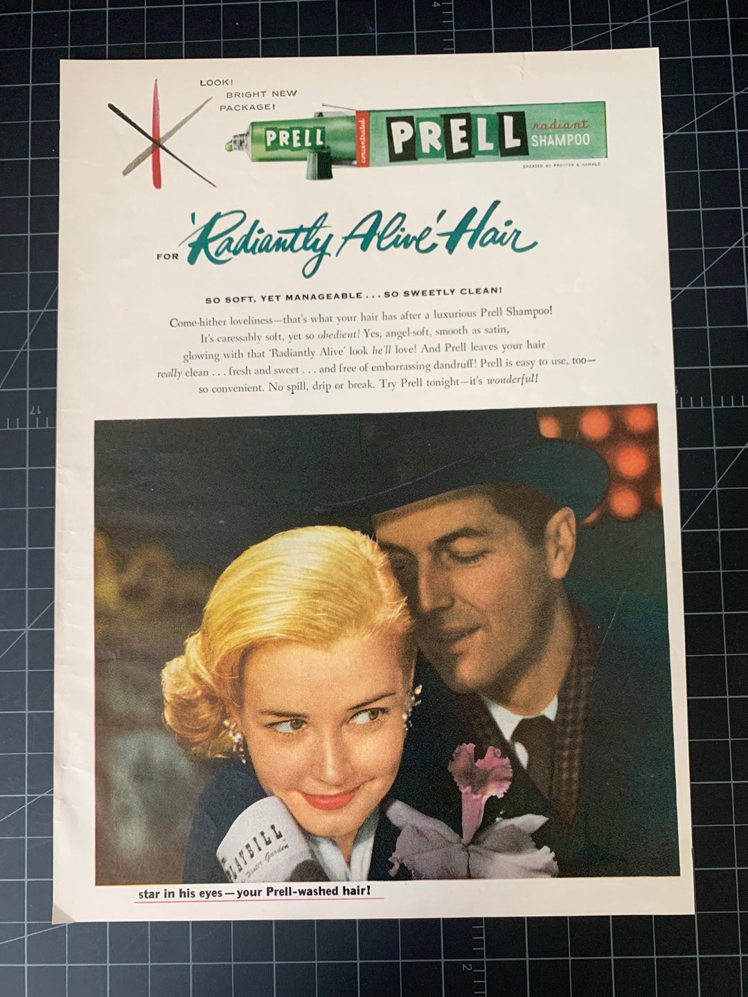 Vintage 1955 Prell Shampoo Print Ad - Etsy Hong Kong