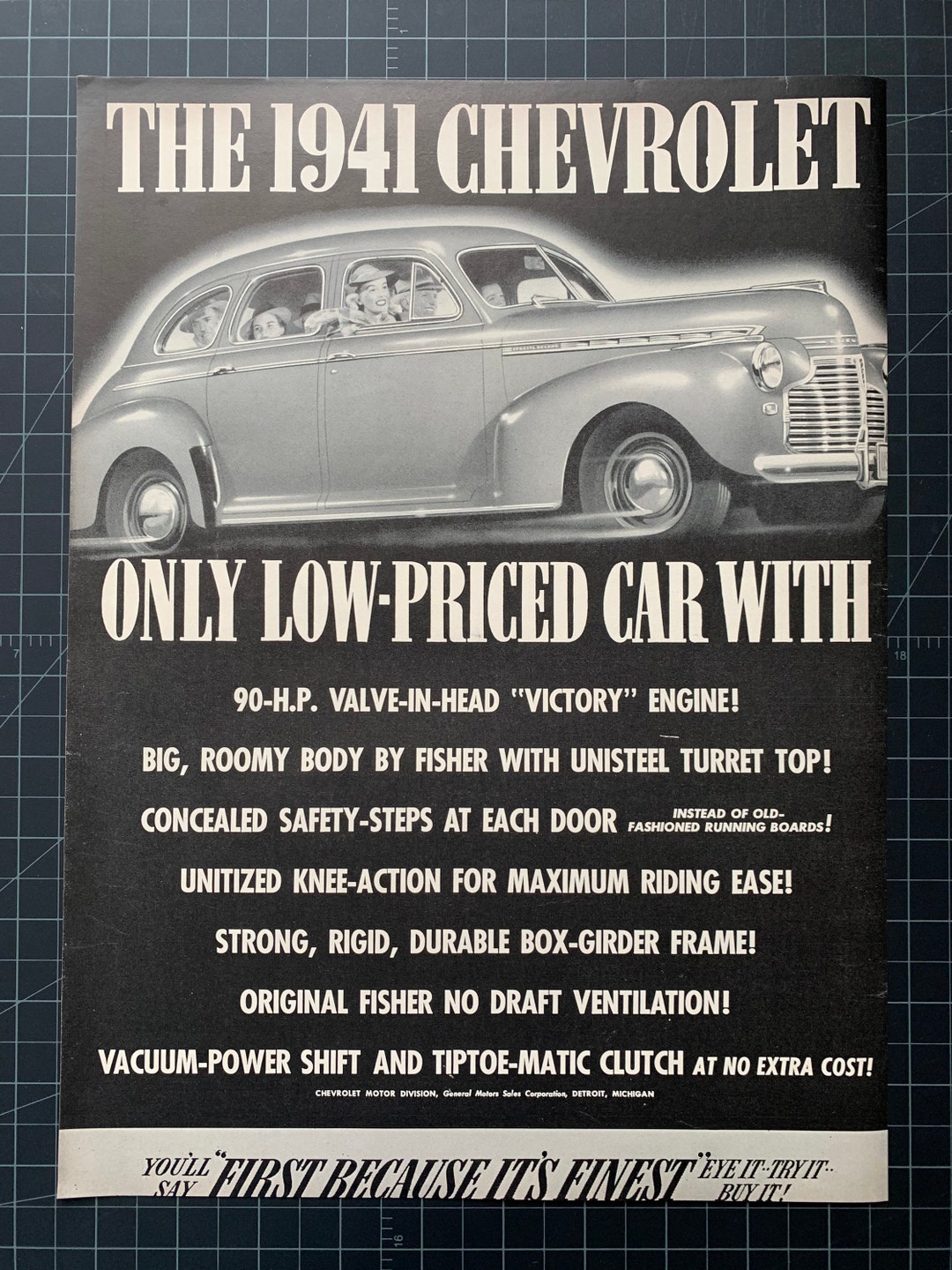 Vintage 1941 Chevrolet Print Advertisement - Etsy