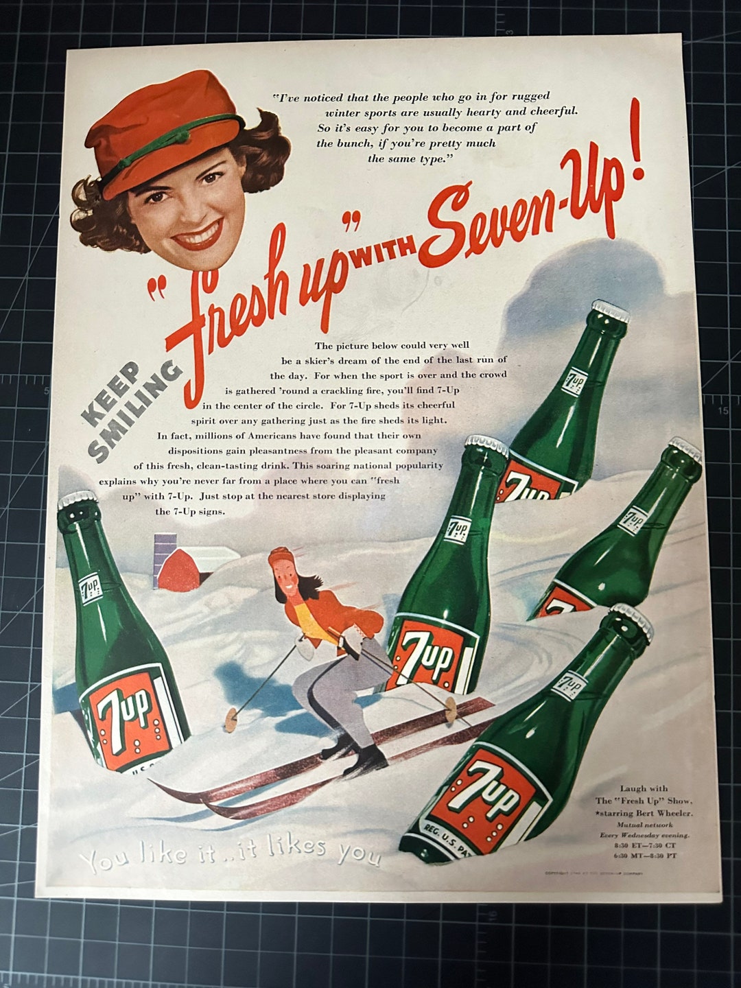 Vintage 1946 7UP Print Ad - Etsy