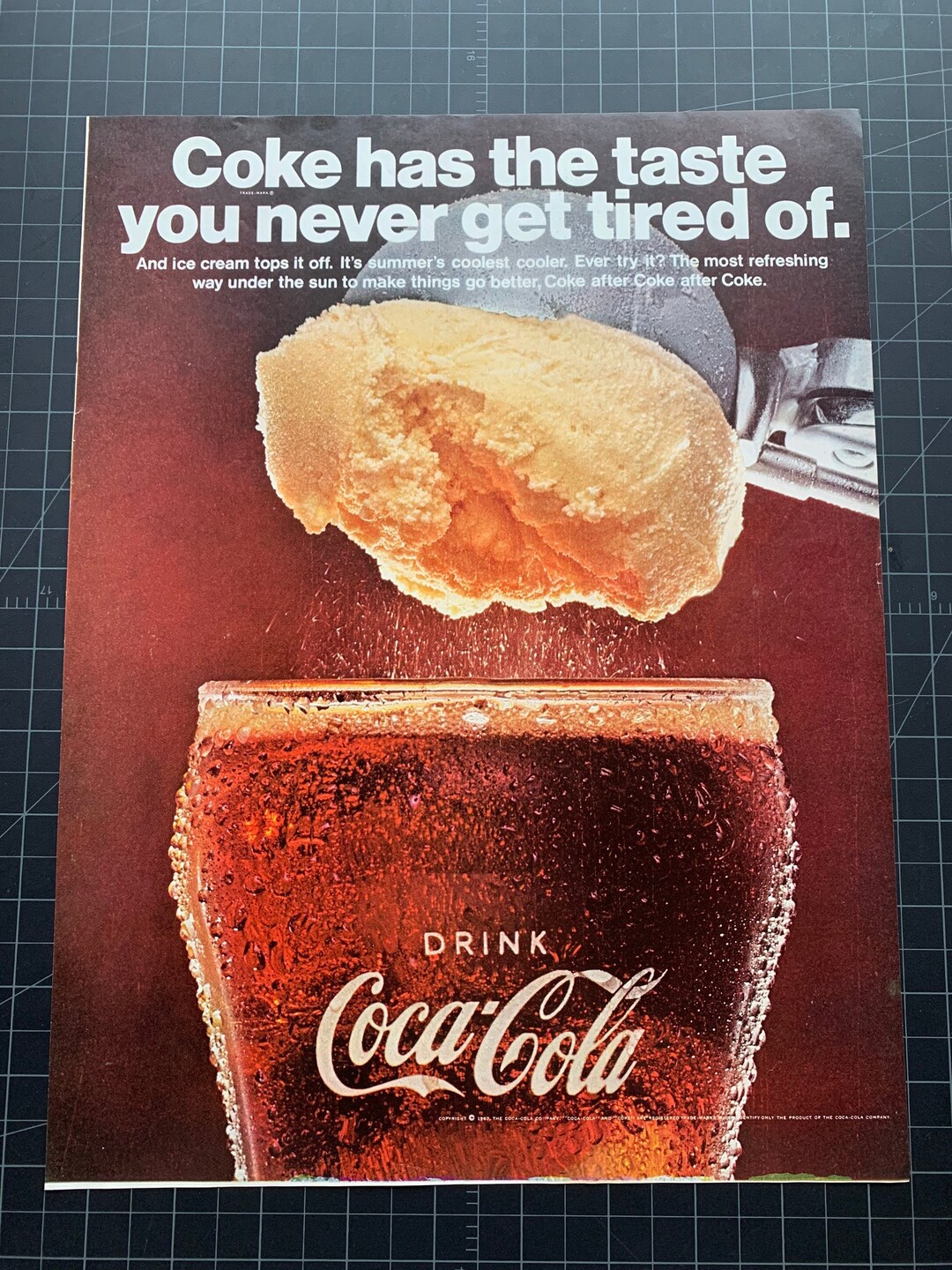 Vintage 1967 Coca-cola Print Advertisement Retro Gift Decor - Etsy