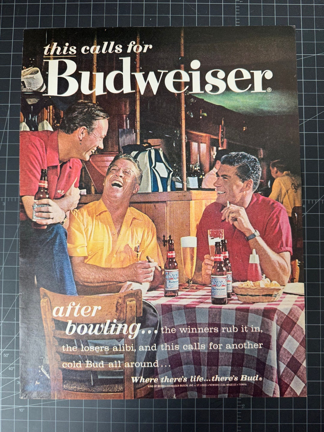 Vintage 1950s Budweiser Beer Print Advertisement - Etsy