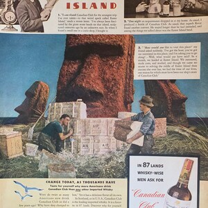 Vintage 1940s Canadian Club Whiskey Advertisement - Etsy