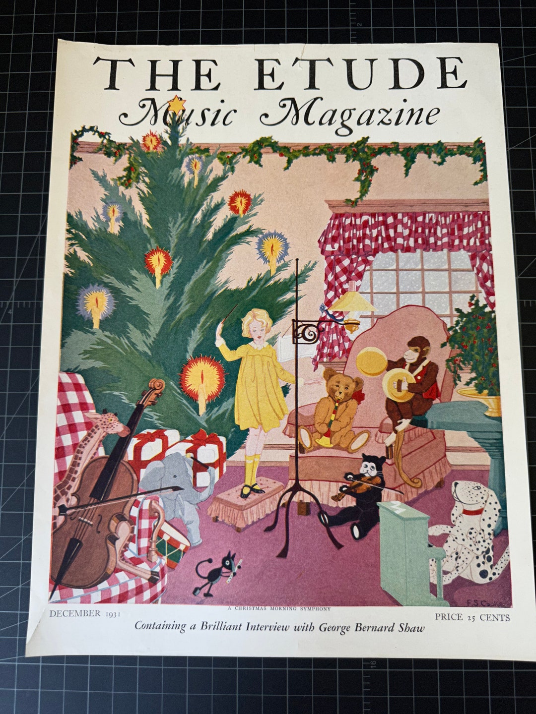Vintage 1931 the Etude Magazine Cover COVER ONLY - Etsy