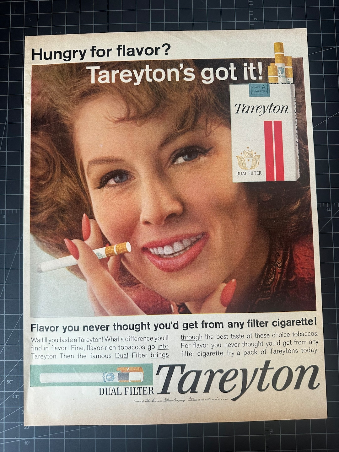 Vintage 1960s Tareyton Cigarettes Print Ad - Etsy